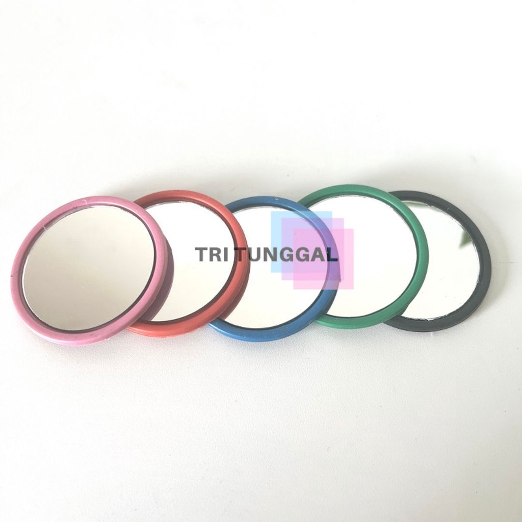 Jual Cermin Mini Bulat ECERAN Praktis Mirror Kaca Kantong Warna Warni ...