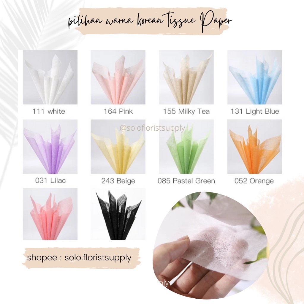 Jual [SW] KOREAN TISSUE PAPER FLOWER WRAPPING PREMIUM NONWOVEN NON ...