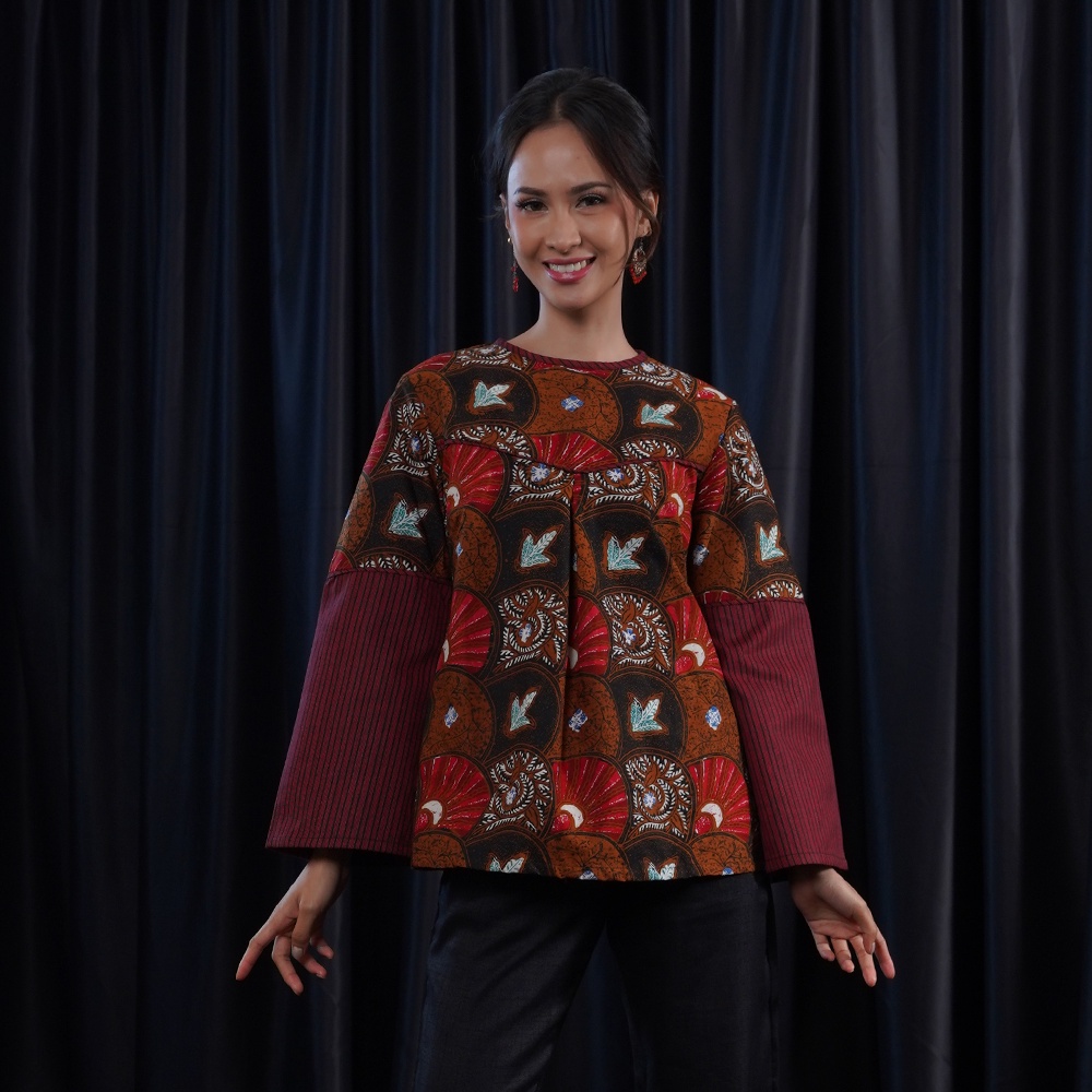 Jual NONA RARA - Gendis Aren T1704, Baju Batik Kasual Modern | Shopee ...