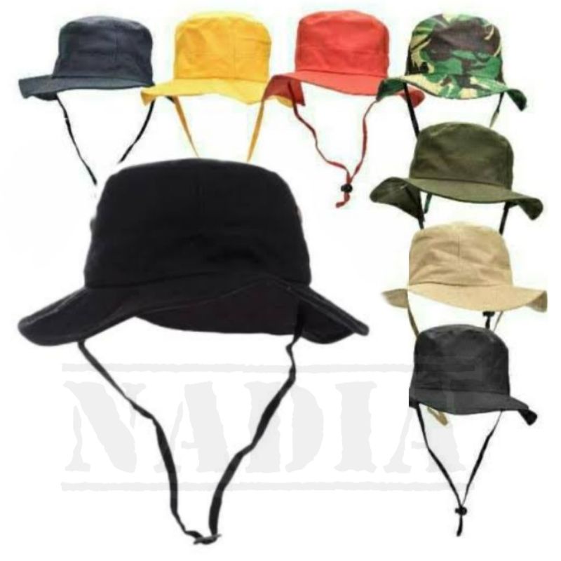 Jual Topi Rimba Polos & Loreng Bolak Balik Warna Termurah | Shopee ...