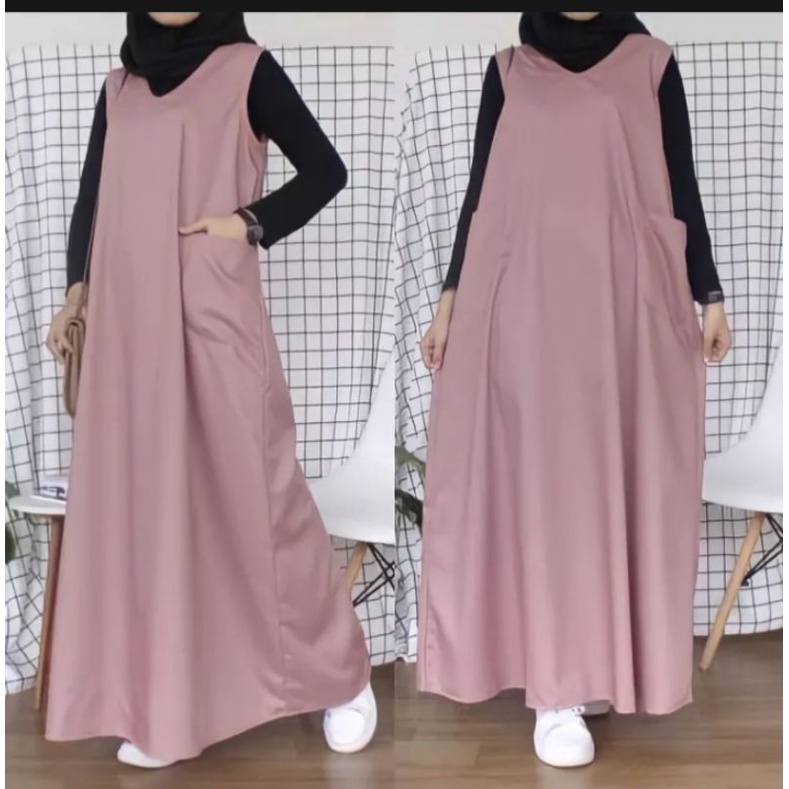 Jual Inner Dress Long Dress Dewasa Jolly Dress All size Fit to L Inner ...