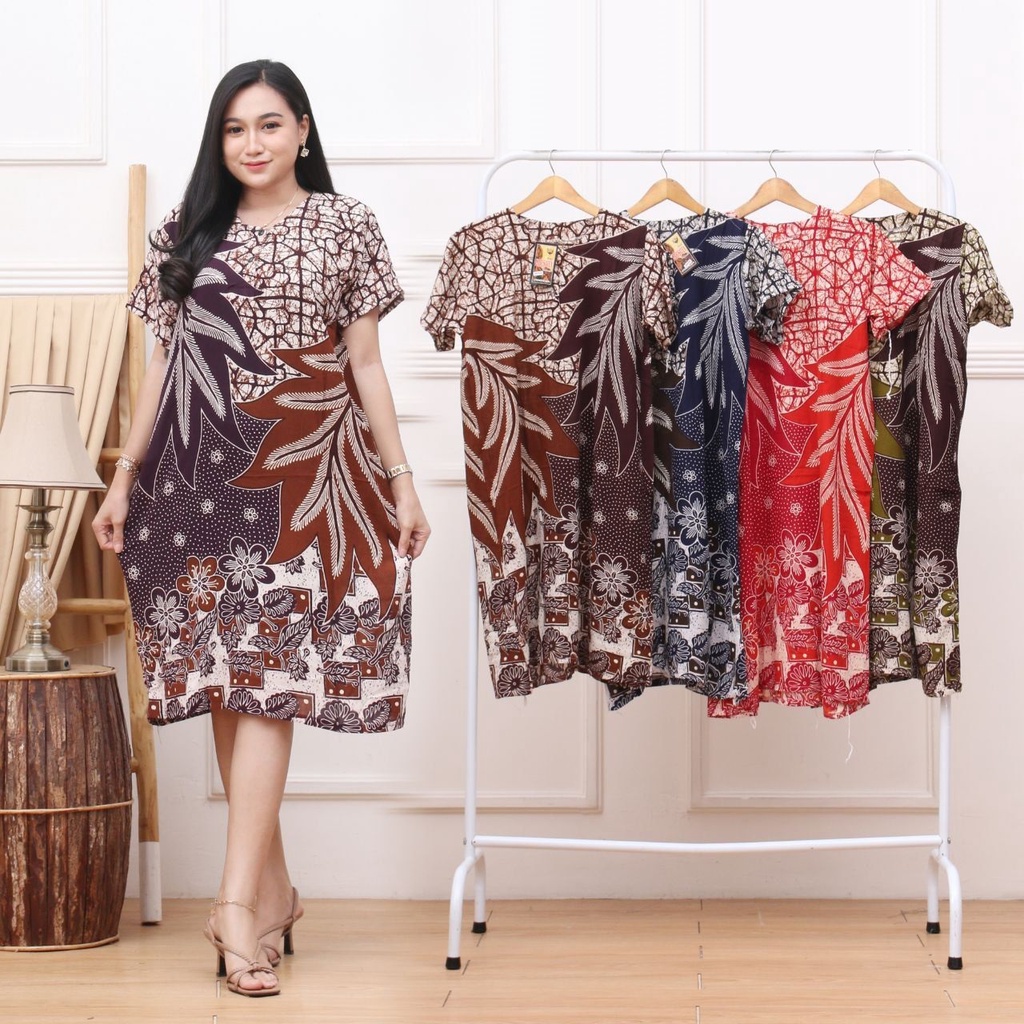 Jual Daster Kencana Ungu Batik - Daster Busui LD 105 - Atasan Wanita ...