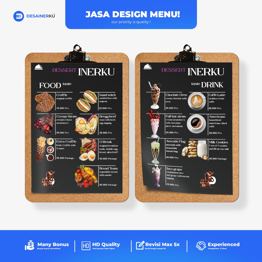 Jual Jasa Design Menu Makanan | Food Menu | Food Menu Design | Design ...