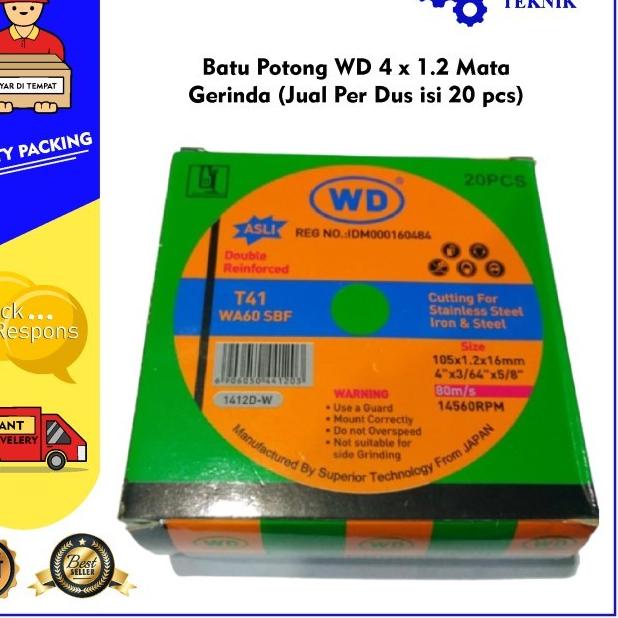 Jual Batu Potong WD 4 x 1.2 Mata Gerinda (Jual Per Dus isi 20 pcs ... Jual Batu Potong WD 4 x 1.2 Mata Gerinda (Jual Per Dus isi 20 pcs ...