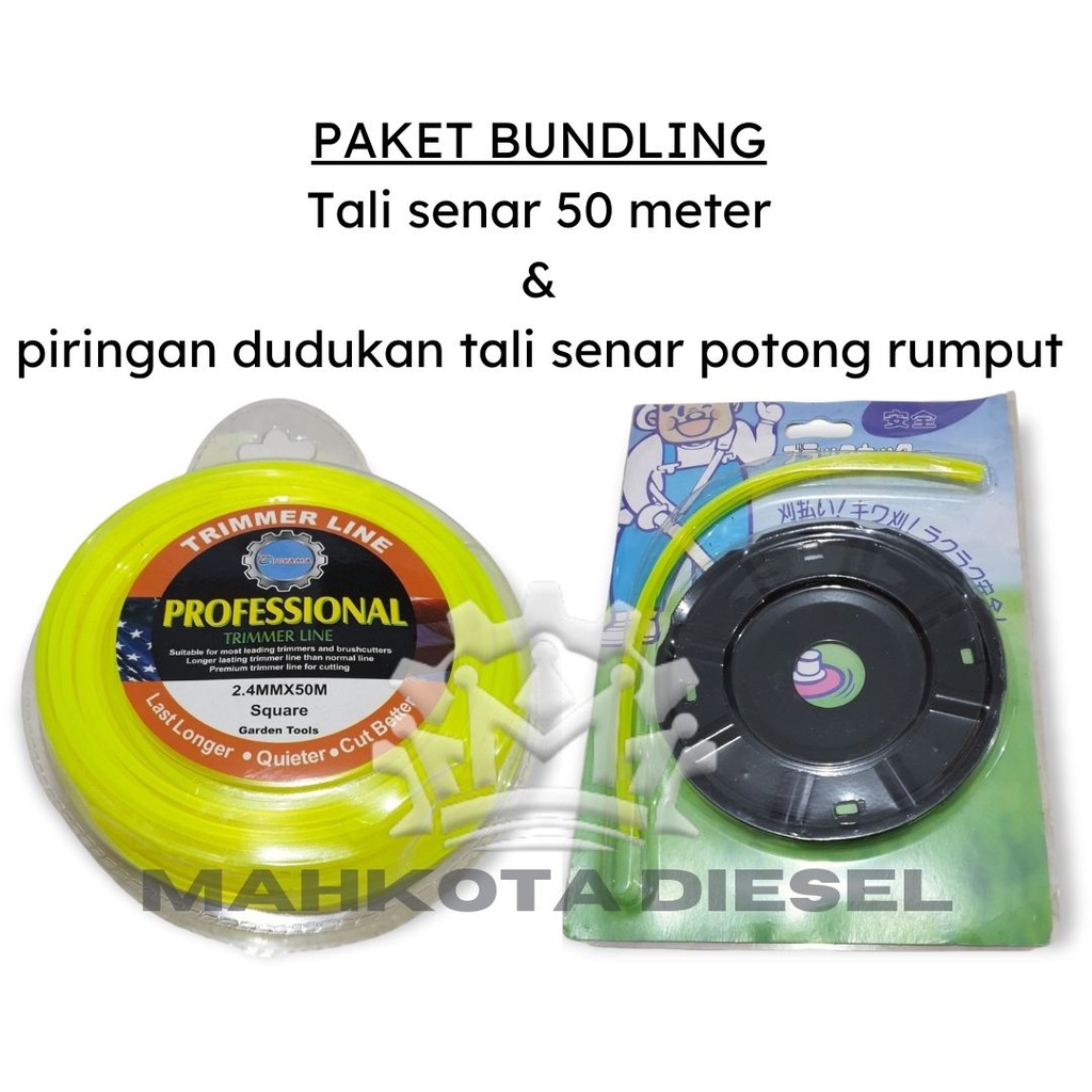 Jual Paket Tali Senar Nylon dan Dudukan Piringan Pisau Senar Potong ...