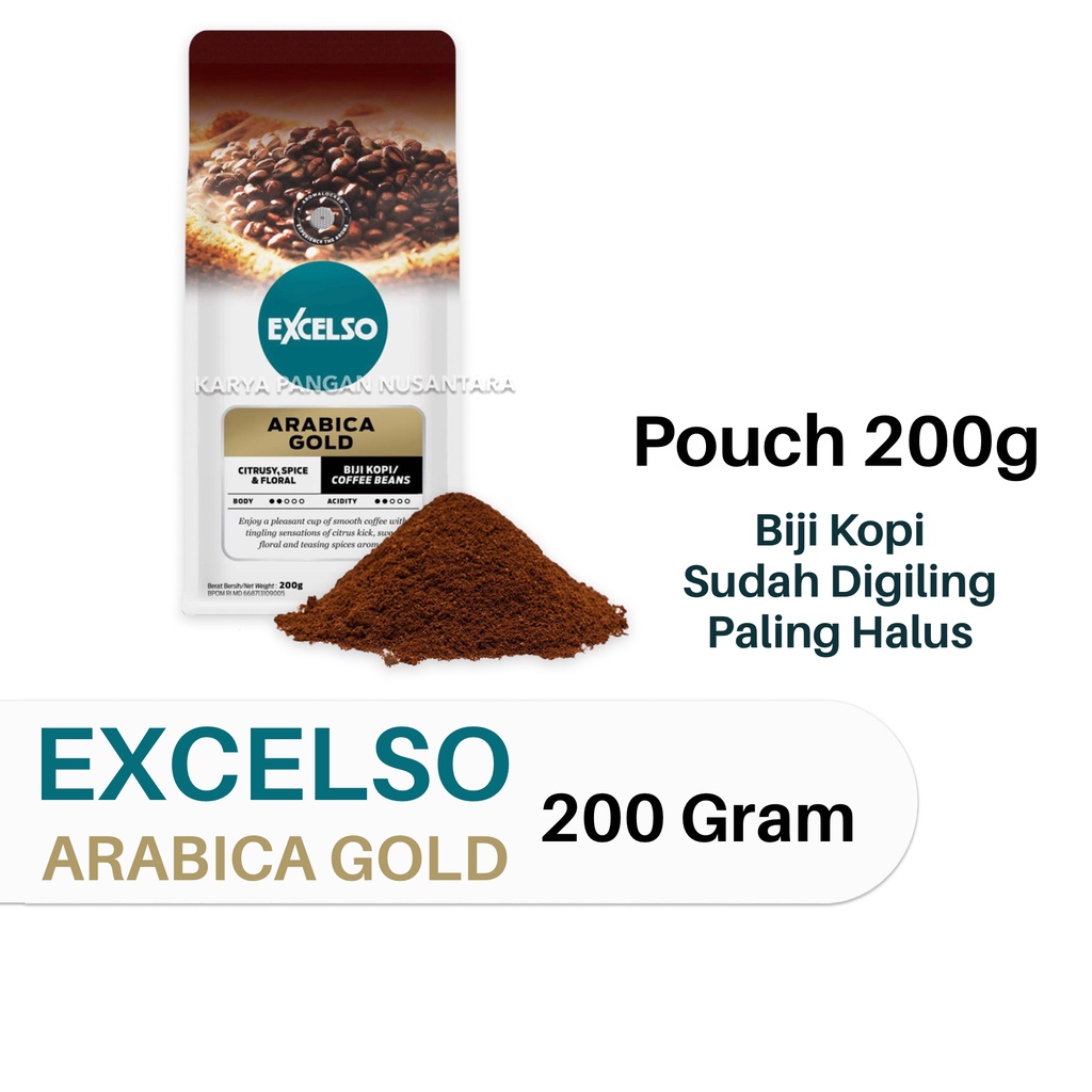 Jual KOPI EXCELSO ARABICA GOLD KOPI ARABICA GOLD EXCELSO COFFEE 200GR ...
