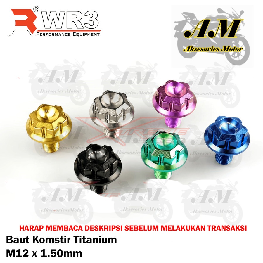 Jual Baut Komstir Titanium WR3 Kawasaki Ninja 150 RR Ninja 150R NinjaRR ...