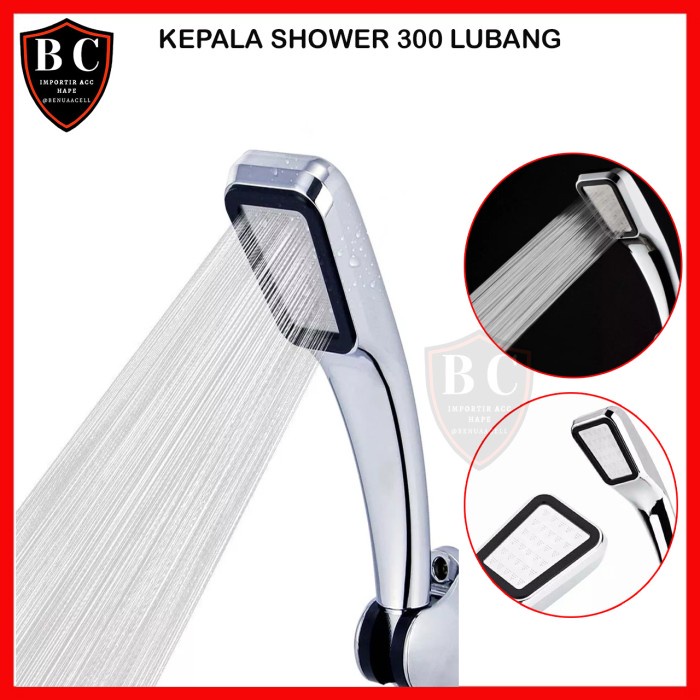 Jual HAND SHOWER 300 LUBANG TEKANAN TINGGI / KEPALA SHOWER MANDI ...