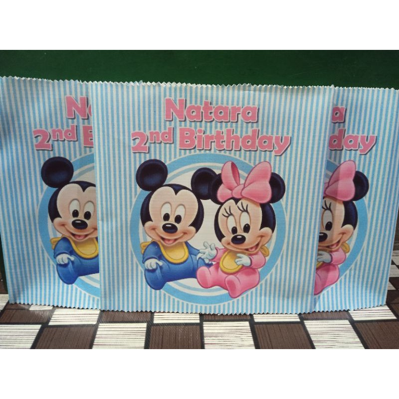 Jual plastik snack ultah custom/pouch snack ultah/kantong snack jumbo ...