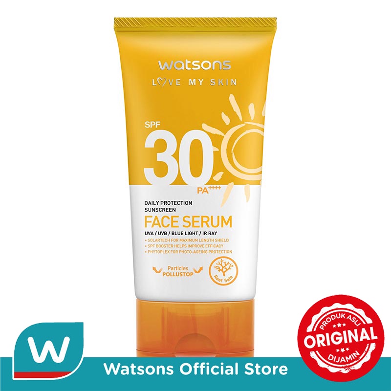 Jual Watsons Daily Protection Sunscreen Face Serum SPF30 PA++++ 50ml ...