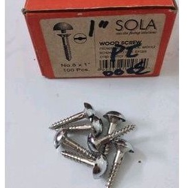 Jual Sekrup Cermin SOLA 8 x 1 Inch 25 mm Brass Screw Skrup Kaca Payung ...