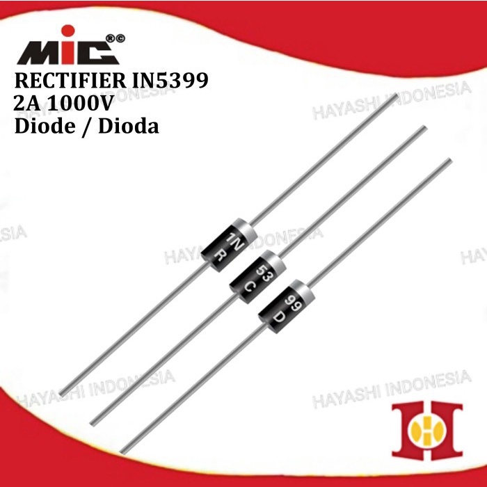 Jual Dioda Diode Rectifier DIP MIC IN5399 1N5399 1N IN 5399 2A 1000V ...