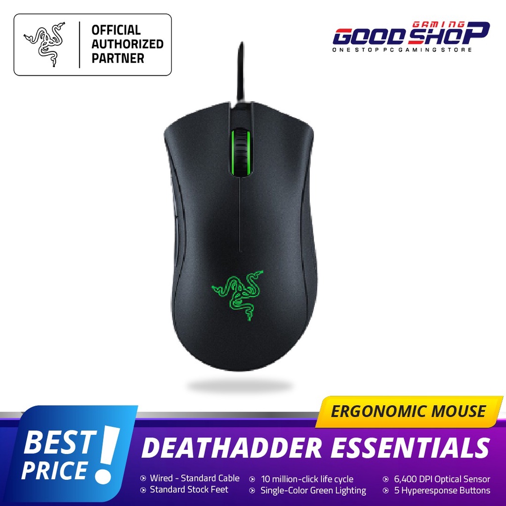 Jual Razer Deathadder Essential Black - Gaming Mouse | Shopee Indonesia