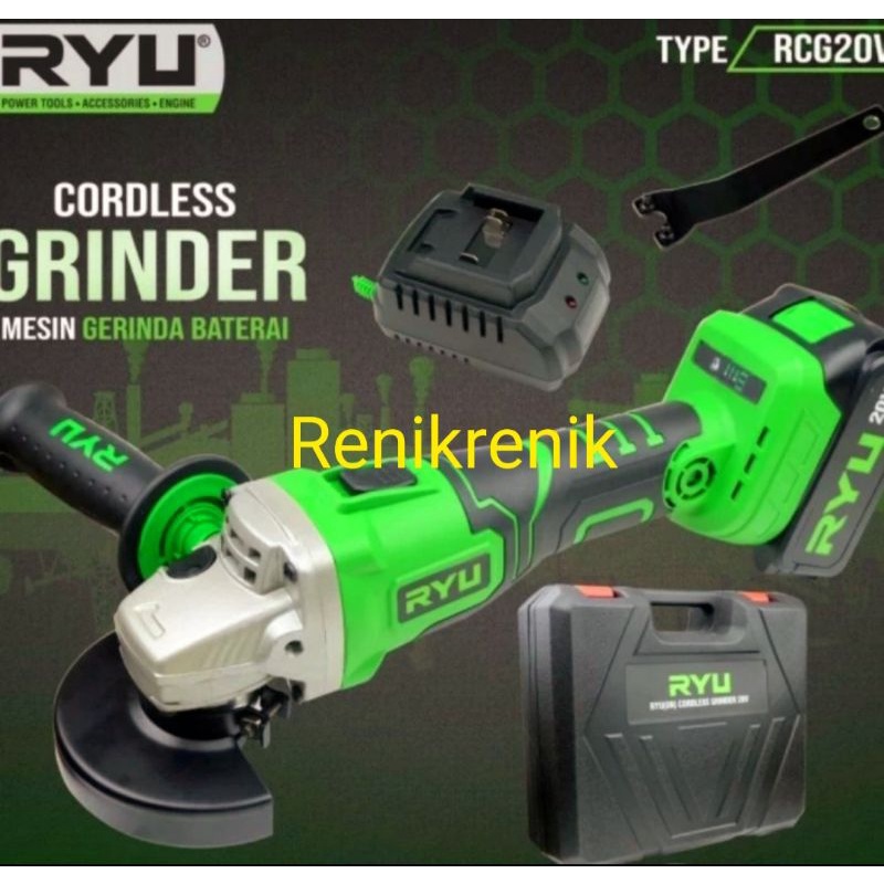 Jual Ryu Tekiro Mesin Gerinda Cordless 20 V 20Volt RCG 20V Gerinda ...