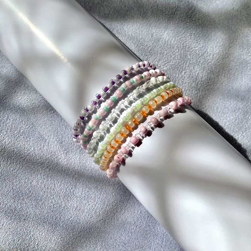 Jual Gelang manik-manik | Tinny Beads Bracelet | Gelang Warna Warni ...