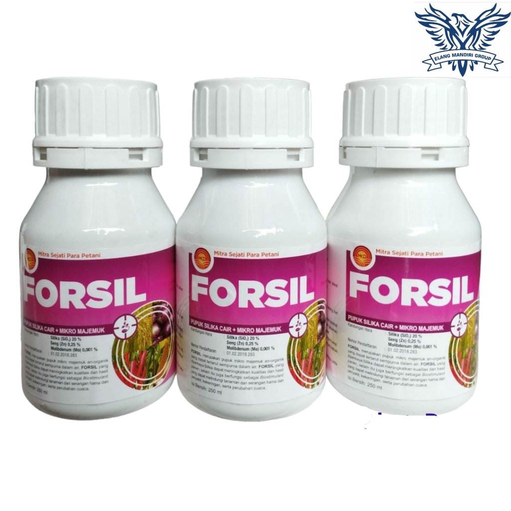 Jual Pupuk Silika Cair Forsil 250ML Plus Makro Majemuk Mengandung Silika 20% Seng(Zn) 0,25% ...