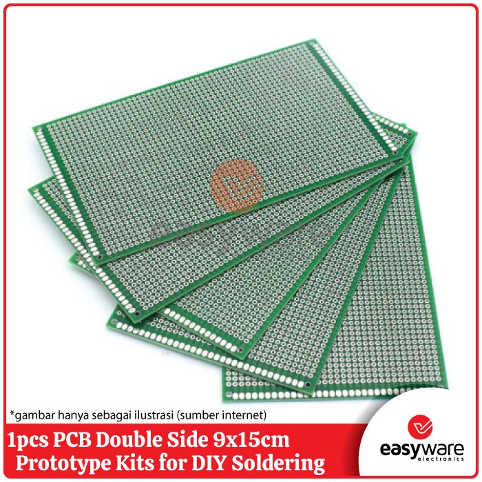 Jual PCB DOUBLE SIDE 9x15cm PCB MATRIX 9x15 PCB LUBANG 9x15 PCB FR4 ...