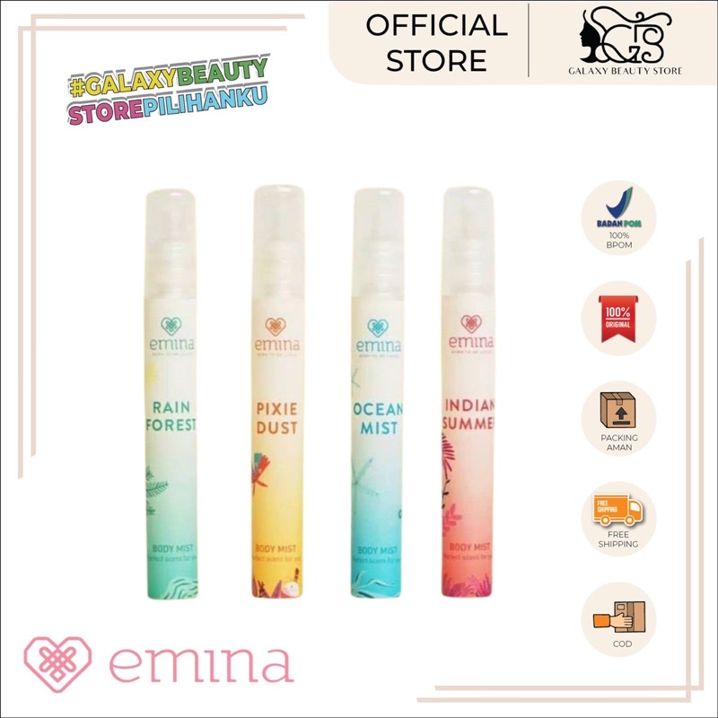 Jual EMINA BODY MIST 10ML / BODY SPRAY EMINA ALL VARIANT | Shopee Indonesia