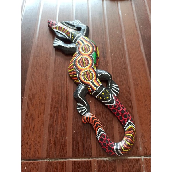 Jual Patung Kayu Cicak Vintage panjang 30 cm | Shopee Indonesia