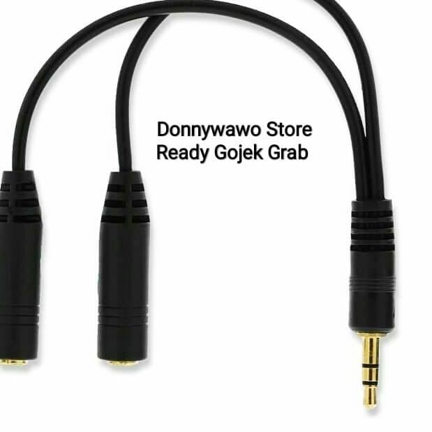 Jual Splitter Dual Output Jack 3.5mm Audio Aux Spliter Earphone Speaker ...