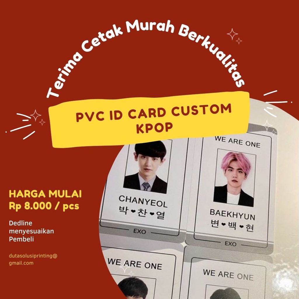 Jual (READY) KPOP ID Card PVC CUSTOM MURAH BERKUALITAS GLOSSY | Shopee ...