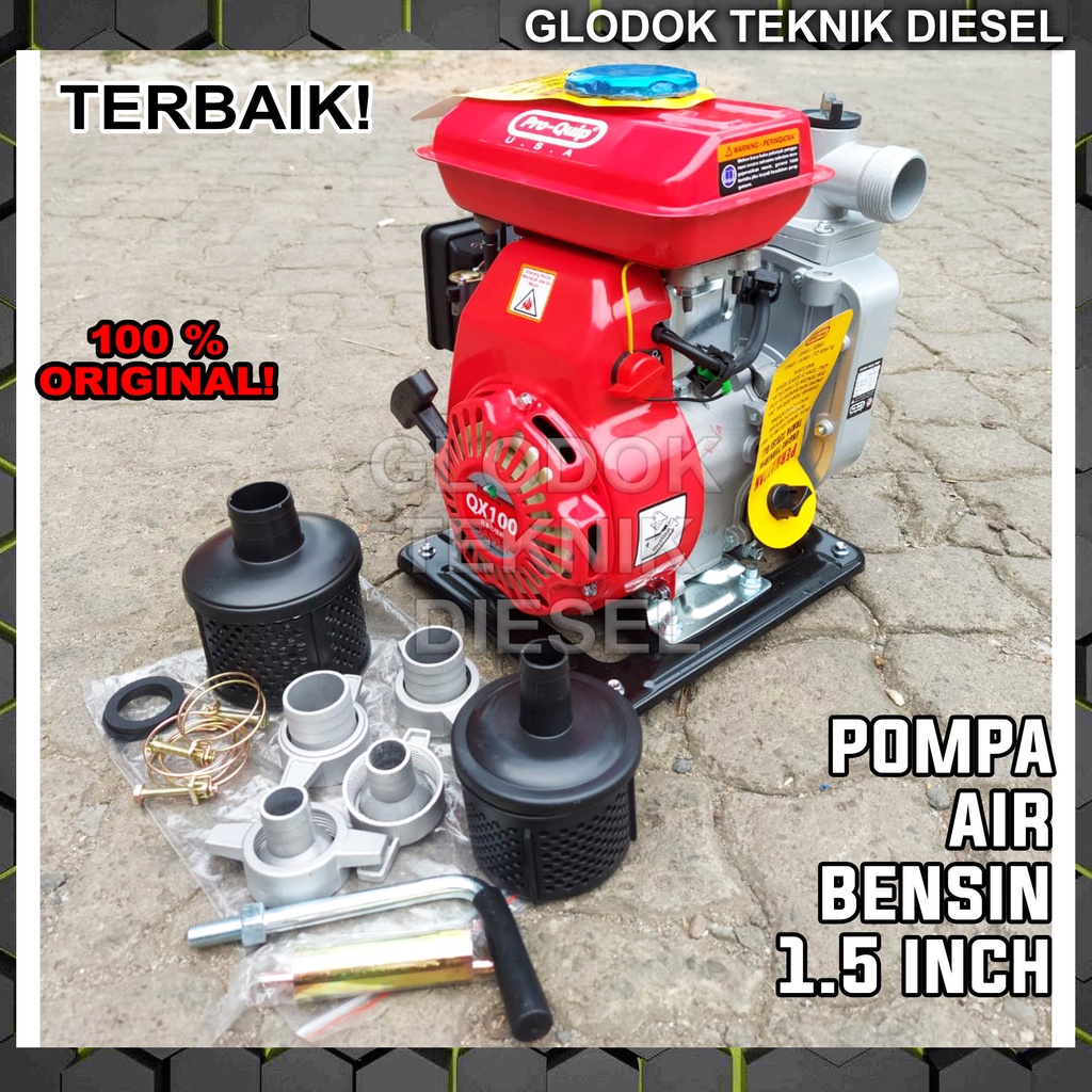 Jual Mesin Pompa Air Bensin Alkon 1.5 INCH 1.5" Waterpump Proquip QWP 15 Water Pump QWP15 ...