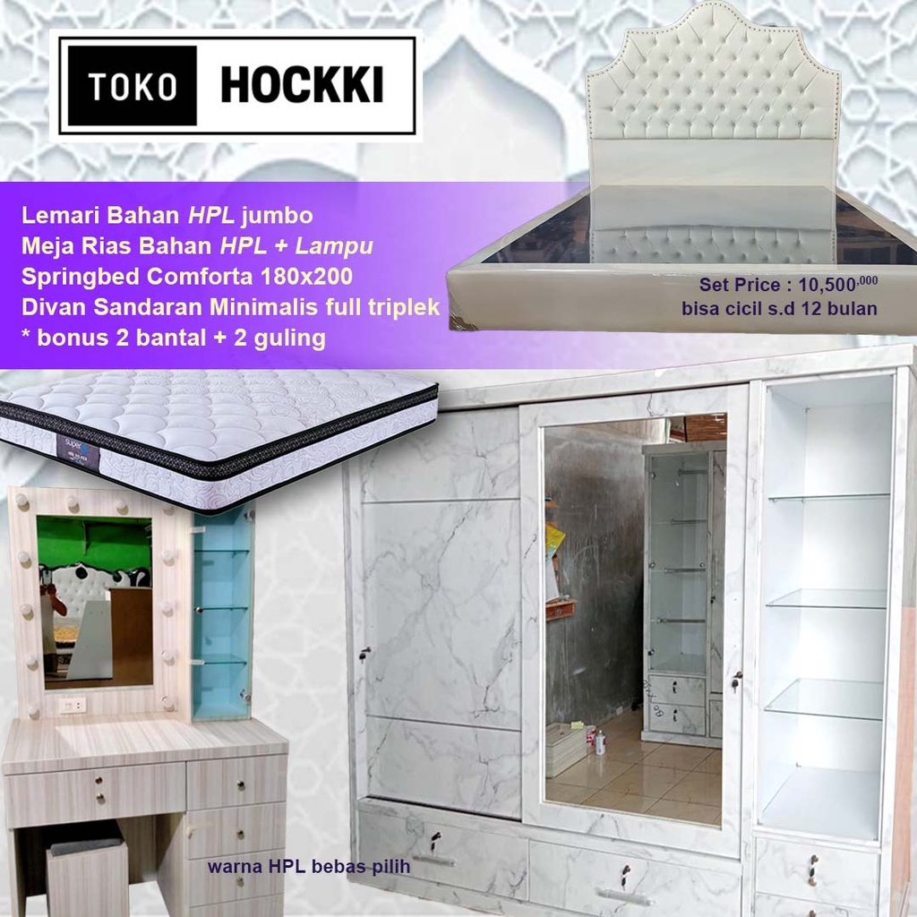 Jual Paket Set Hantaran Isi Kamar Pengantin ( Lemari + Meja Rias ...