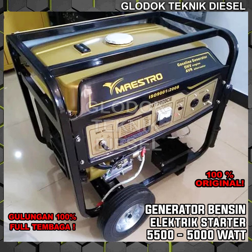 Jual MAESTRO Genset 5500 5000 Watt Bensin 5.5 5 KW Gasoline Generator ...