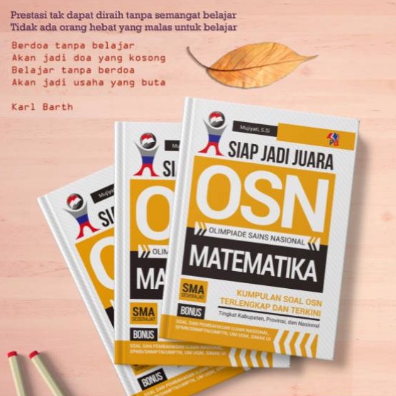 Jual Buku ORI - Buku SIAP JADI JUARA OSN - OLIMPIADE SAINS NASIONAL MATEMATIKA SMA SEDERAJAT ...