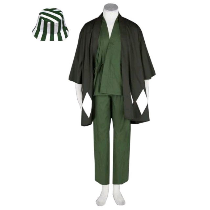 Jual Urahara Kisuke Cos Anime BLEACH Cosplay Pria Halloween Kostum ...