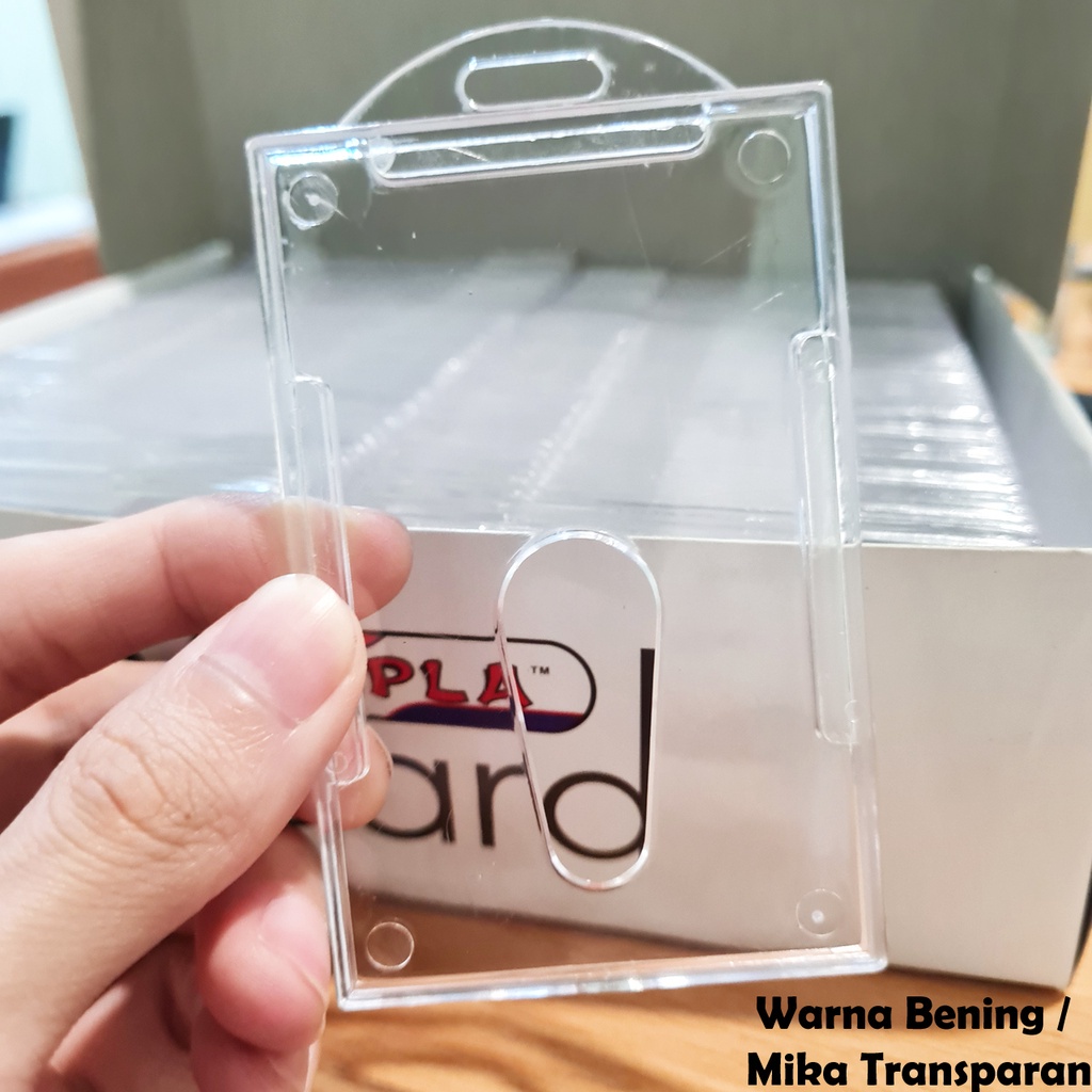 Jual Id Card Transparan / ID Card Akrilik / ID Card Mika Kaca / Name Tag Holder / ID Card Holder ...