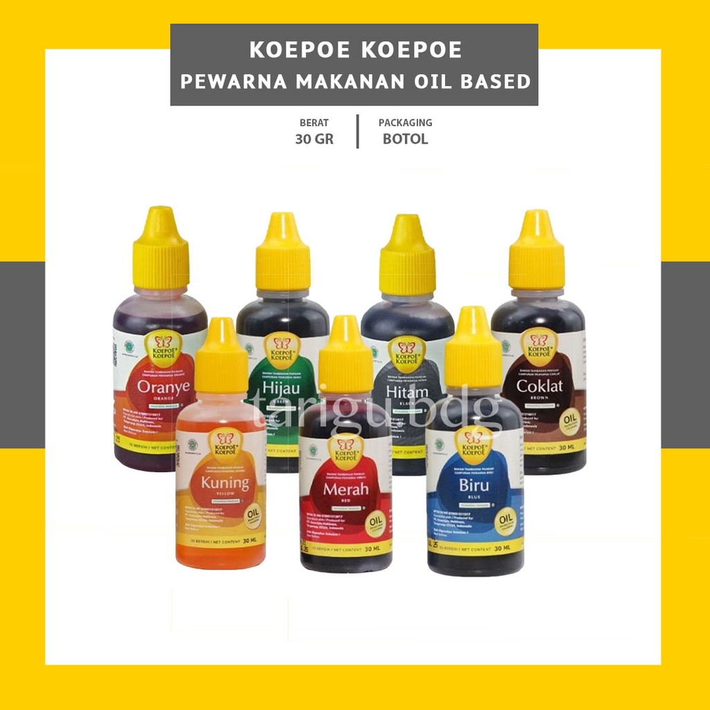 Jual PEWARNA MAKANAN KOEPOE KOEPOE OIL BASE 30ML - KUPU KUPU PEWARNA ...