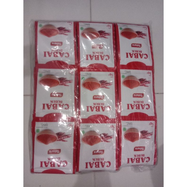 Jual Cabai Bubuk Tabura 1 Renteng / Cabai Bubuk 500 x 12 Sachet ...