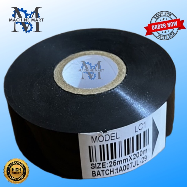 Jual Ribbon Tape 25 mm x 100 LC1 Hitam Tinta Coding Pita Cetak Expired ...