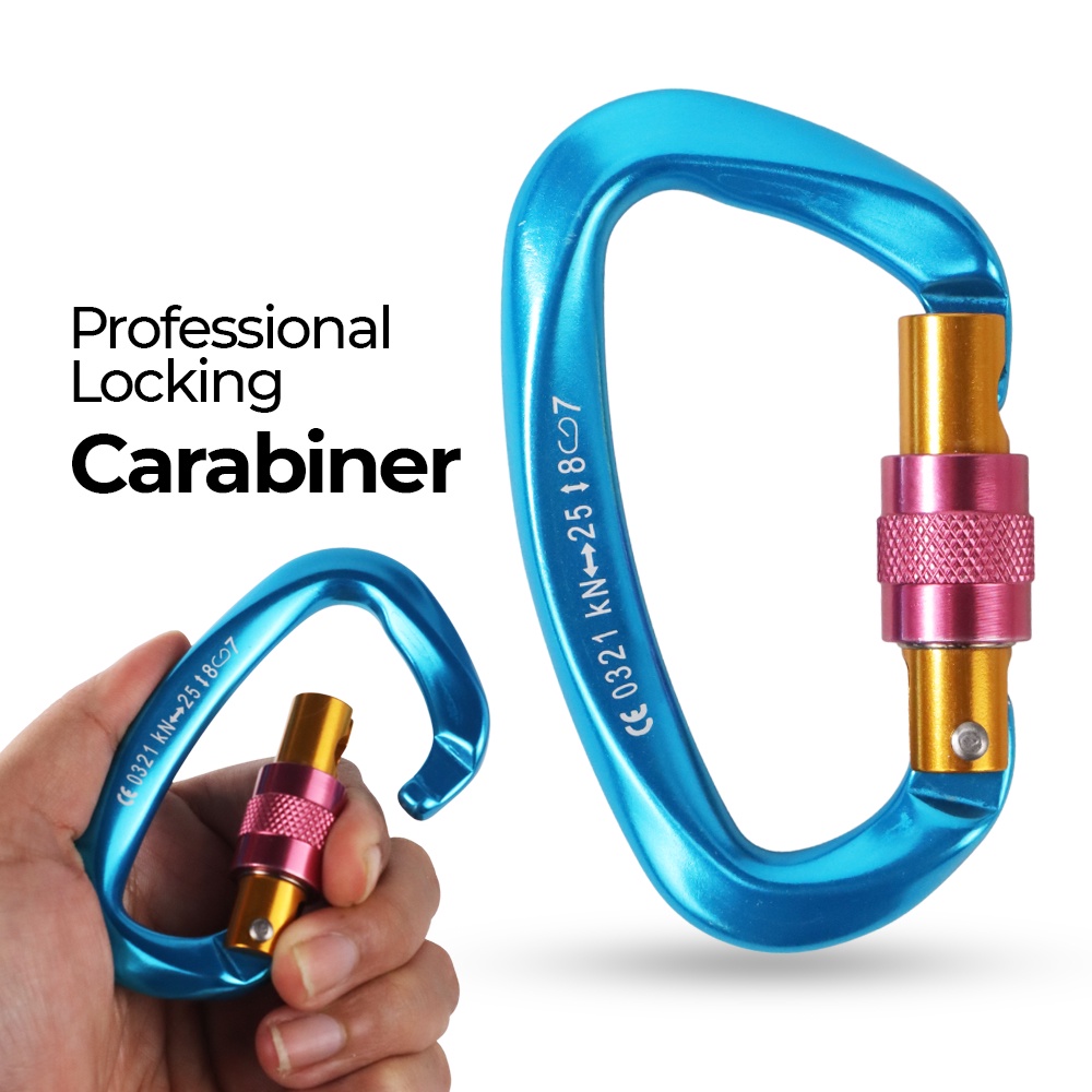 Jual Professional Climbing Karabiner Aluminium Quickdraw D Shape ...
