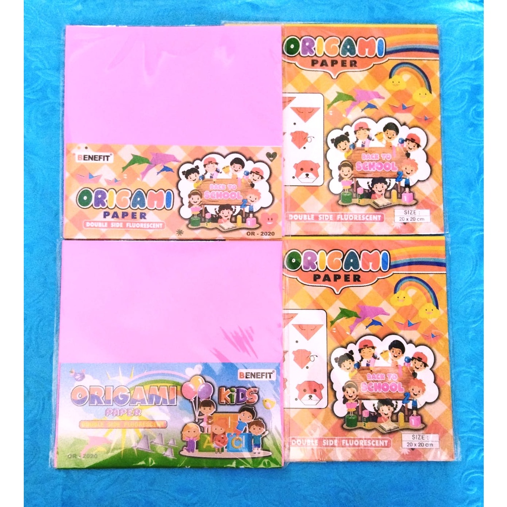 Jual COD Joy KTB Origami 20 x 20 Kertas Origami Lipat warna warni Polos ...