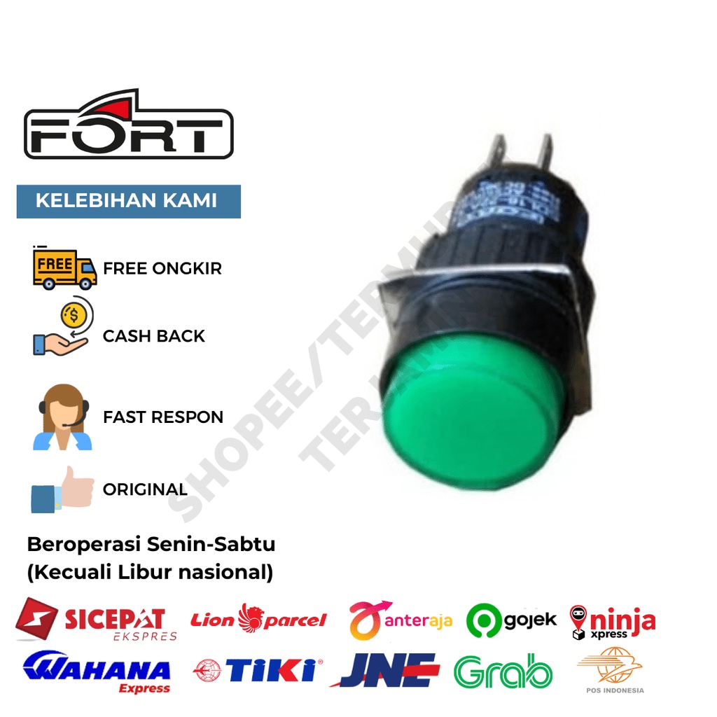 Jual PUSH BUTTON GREEN SDL16-22AL-G EQUAL IDEC IZUMI | Shopee Indonesia