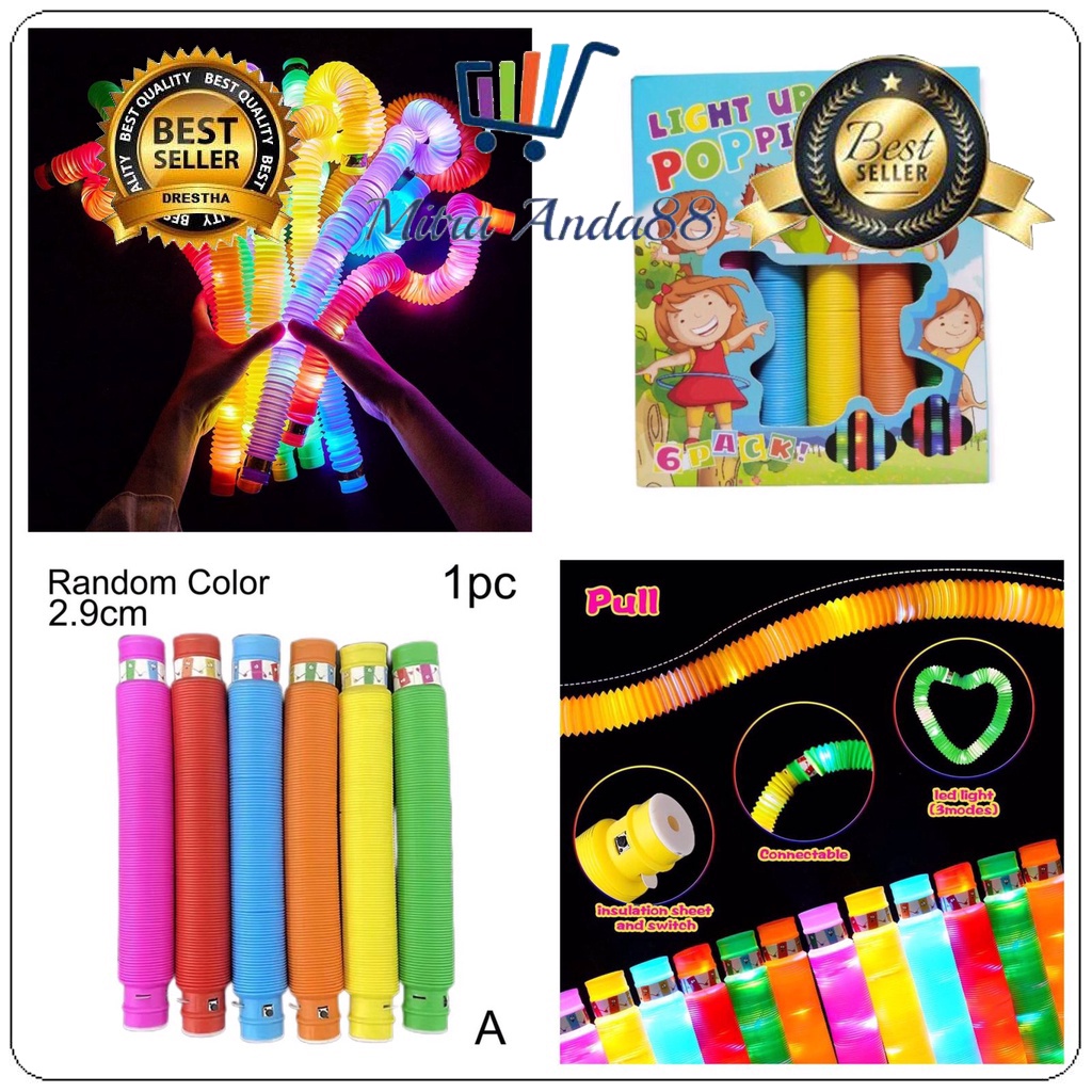 Jual Mitraanda88 Mainan Anak Light up Pop Pipes Selang Pipa Mainan ...