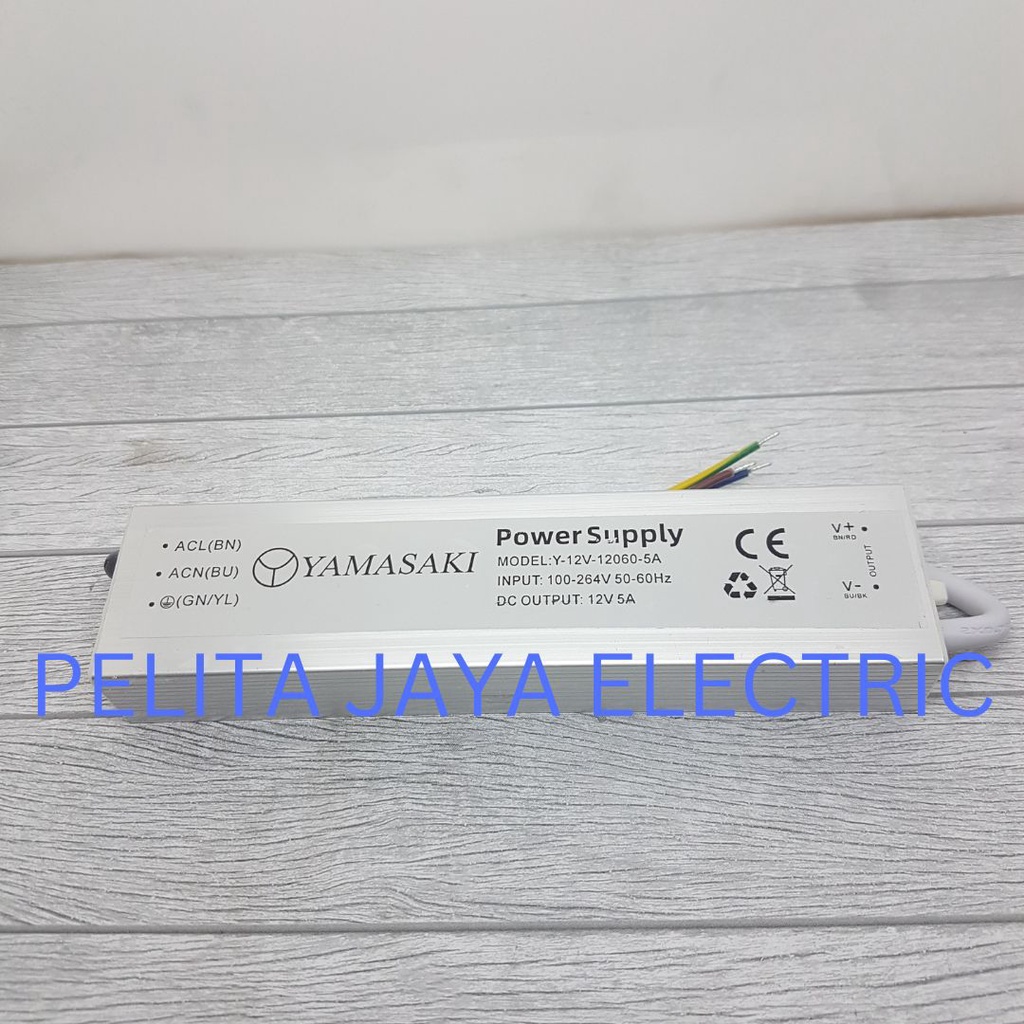 Jual Trafo Power Supply Outdoor / Waterproof 12V 60W 5A IP67. FULL ...