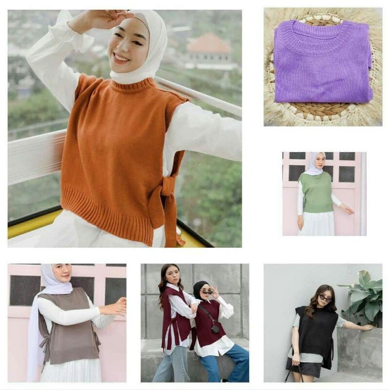 Jual BAJU RAJUT ILLO VEST TALI RAJUT ROMPI | Shopee Indonesia