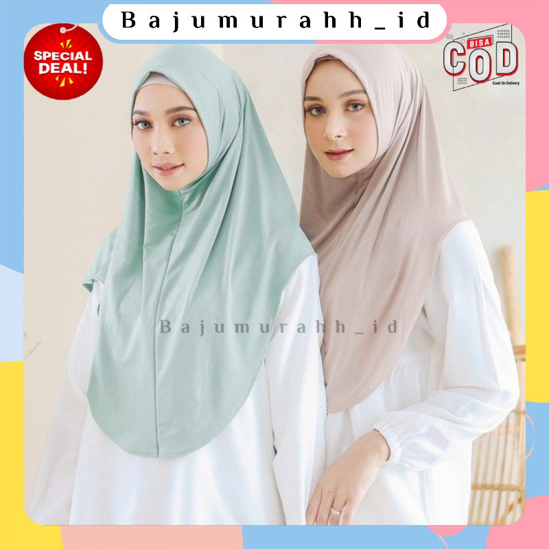 Jual (NEW) J046 Jilbab Bergo Hamidah Jersey Non Pet / Hijab Instan Jersey / Hijab Sport ...