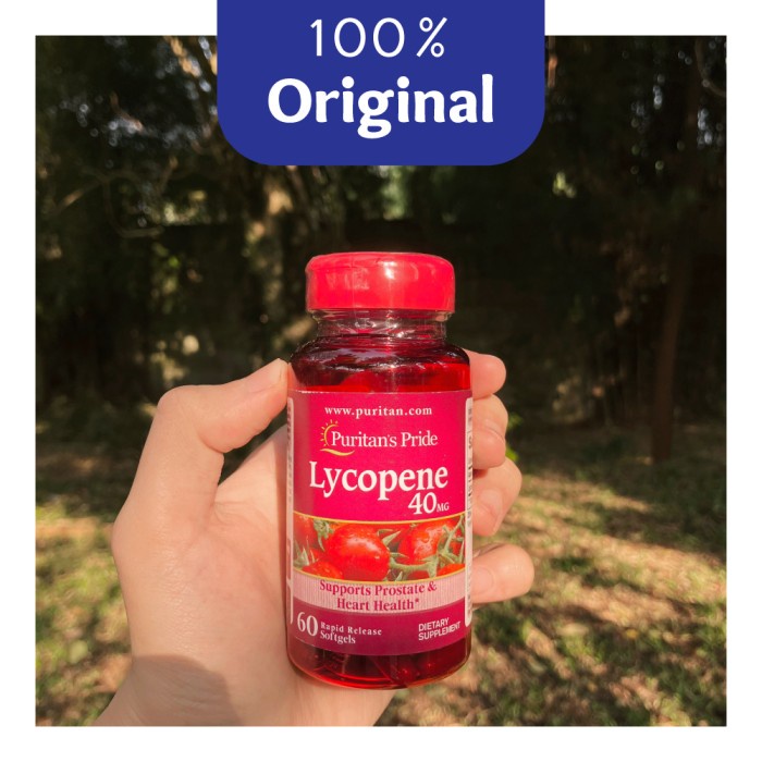Jual Puritan's Pride Lycopene 40mg 60 Rapid Release Softgels - Original ...
