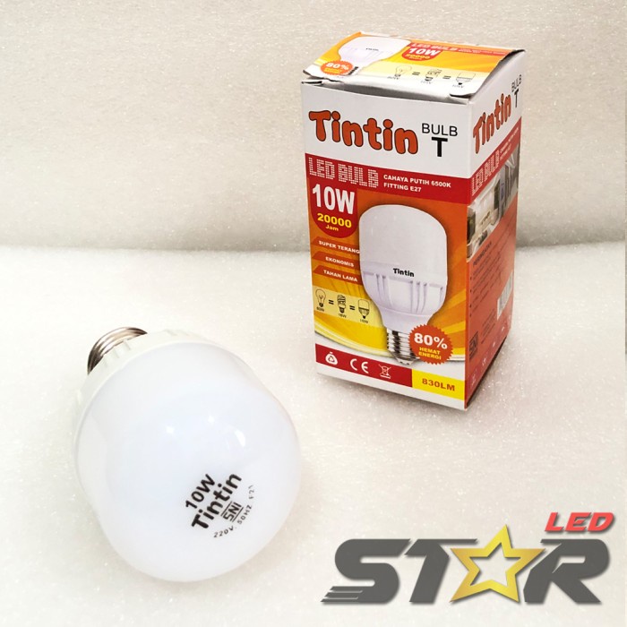 Jual NEW Tintin LED Bulb T 10W Lampu Kapsul Murah Irit Listrik 10 WATT Star | Shopee Indonesia