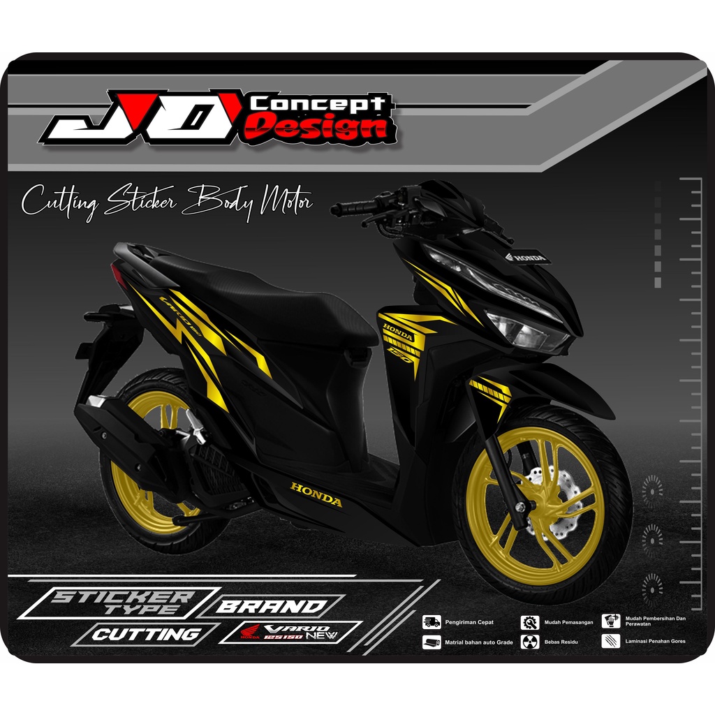 Jual Cutting Sticker Vario 150 & 125 - Aksesoris Motor Stiker Honda Vario New Schotlite Cutting ...