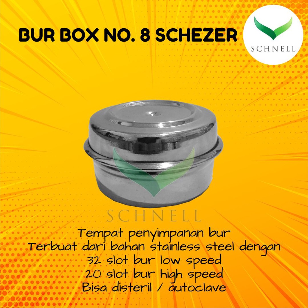 Jual Bur Box / tempat bur gigi No. 8 SCHEZER | Shopee Indonesia