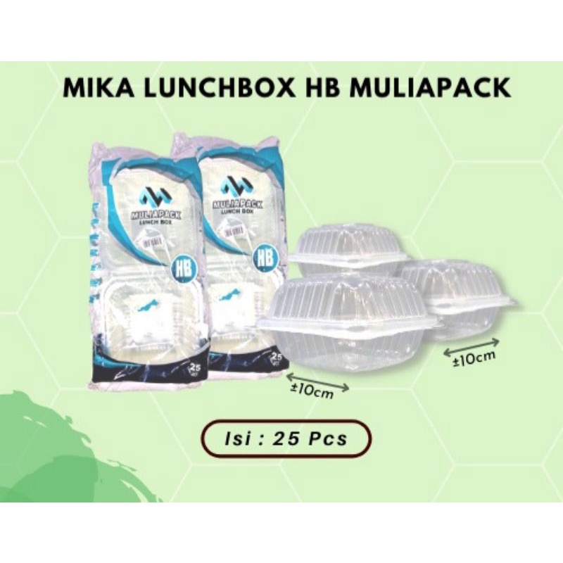 Jual mika FOODPACK food pack HB lunch box clamshell plastik bening isi ...