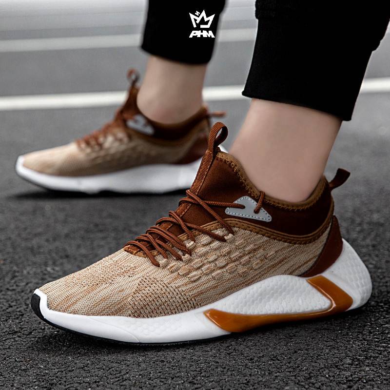 Jual PHM Sepatu Sneakers Pria Olahraga Sport Shoes Casual Running Hades Coklat | Shopee Indonesia