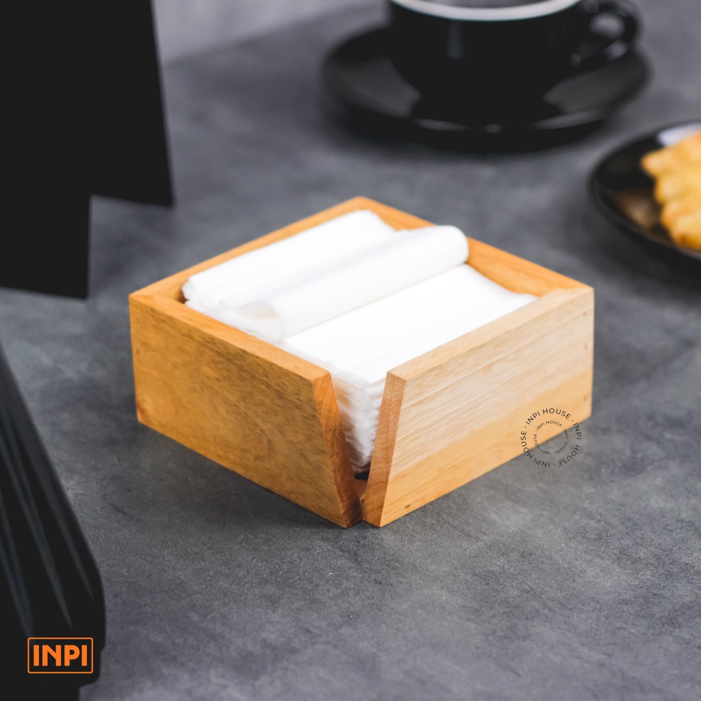 Jual Kotak Tisu Kayu Cafe Wadah Tisu Kecil - INPI | Shopee Indonesia