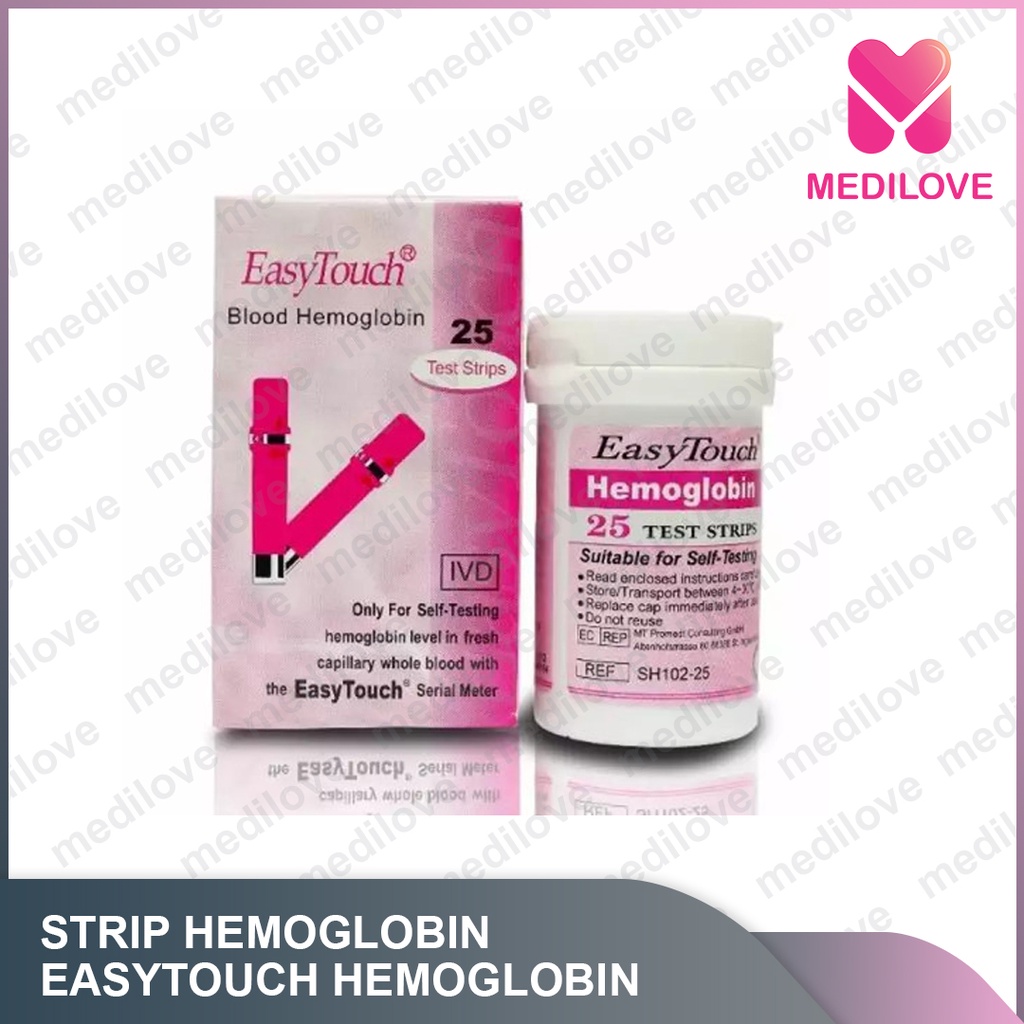 Jual Easytouch Strip Hemoglobin Test Hb Refill Isi 25 Easy Touch ...