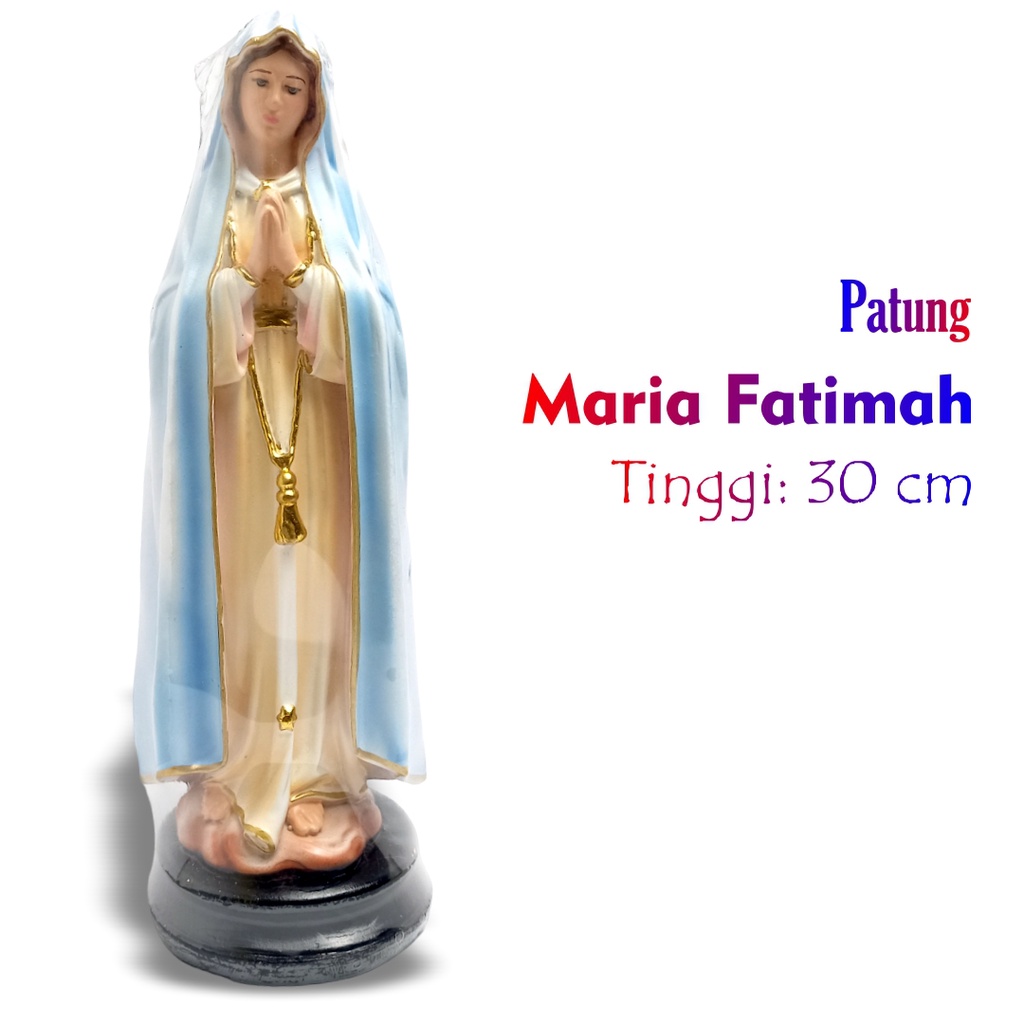 Jual Patung Maria Fatima 30 cm/Patung Maria Tangan Katup Doa Kalung ...
